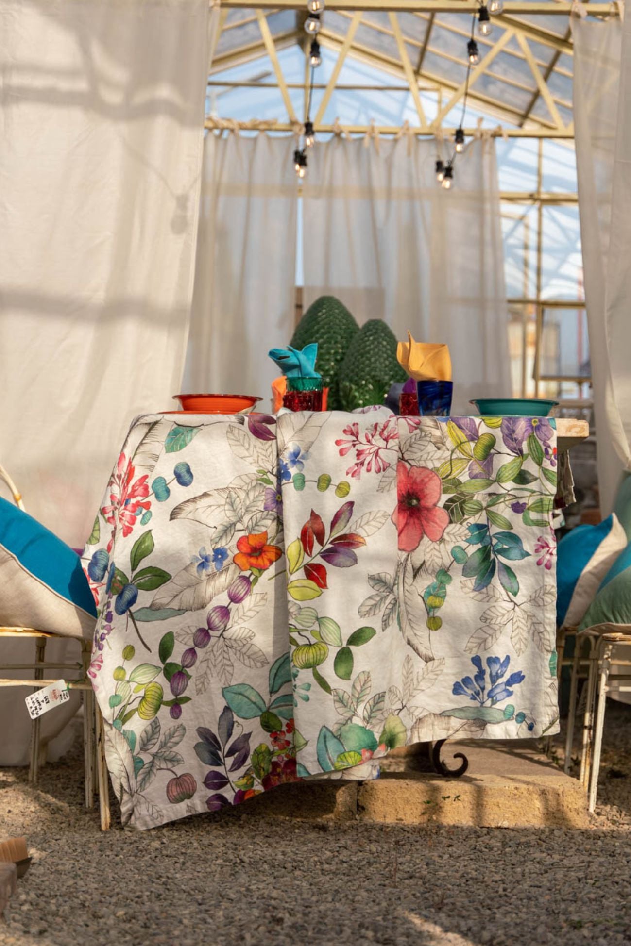 Maui - Pure hemp tablecloth with simple hem various sizes | Tessitura ...