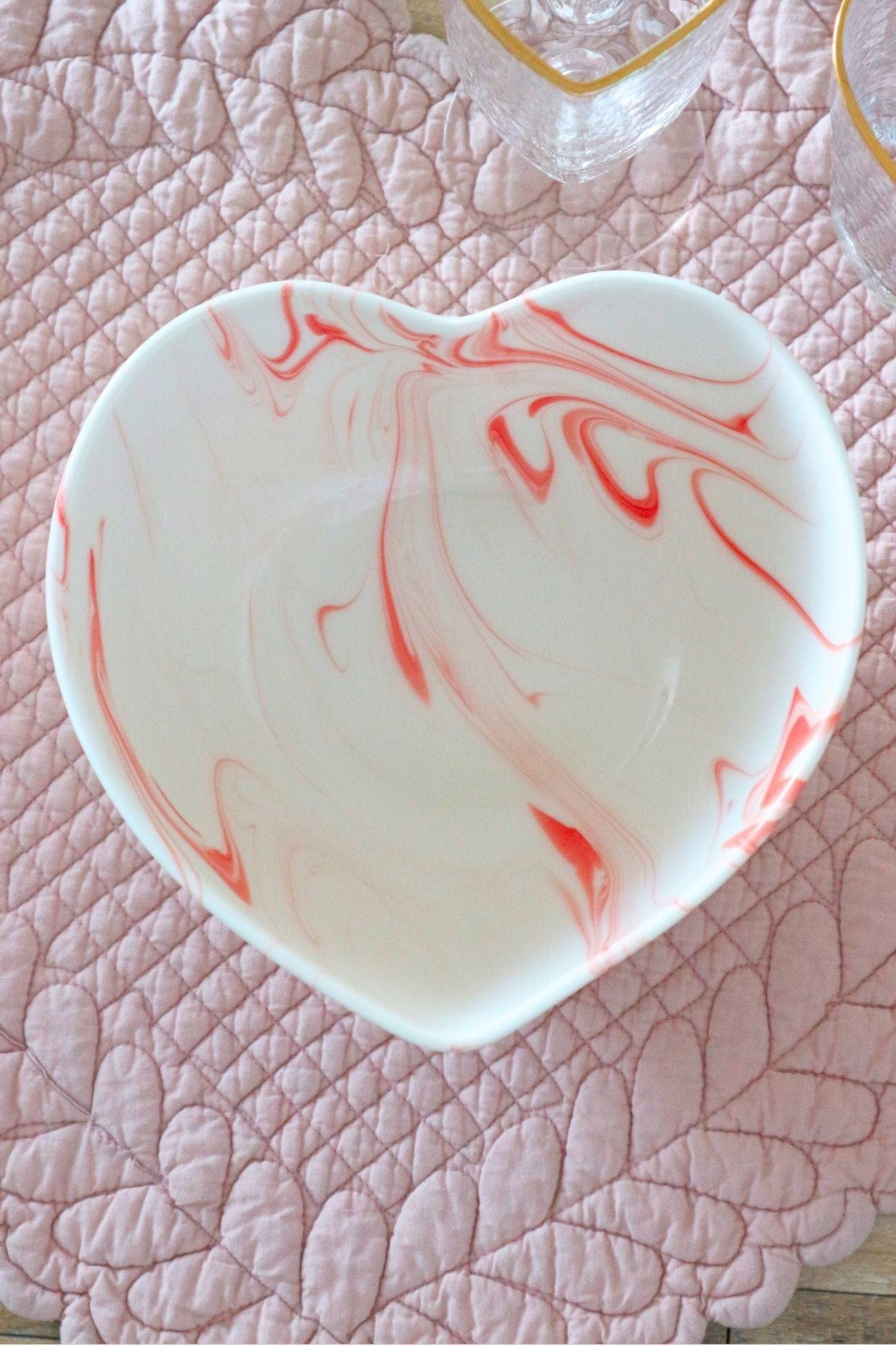 Alhambra Heart Shaped Pink Porcelain Bowl | Jolipa
