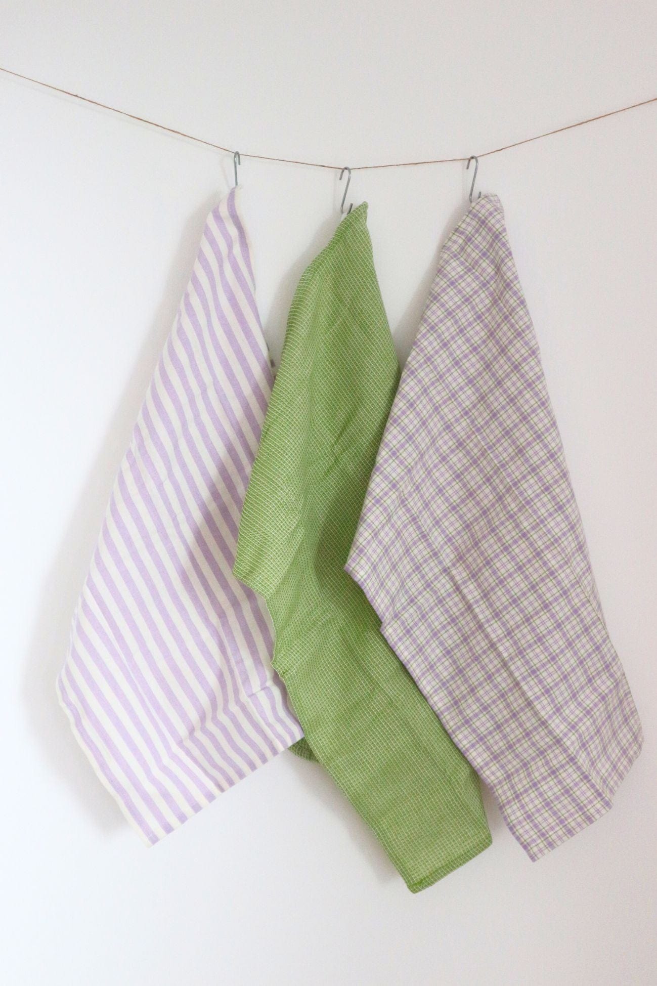 Ice Cream - Set di 3 canovacci e cestino lilla in cotone | Nuvole di Stoffa