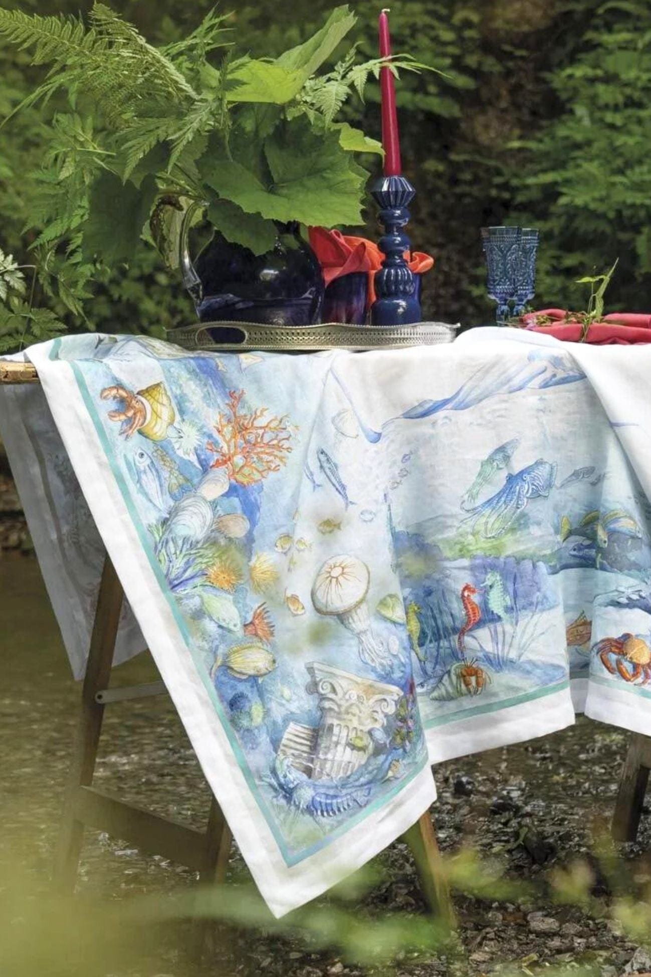 Isuela - Pure linen tablecloth with simple hem various sizes ...